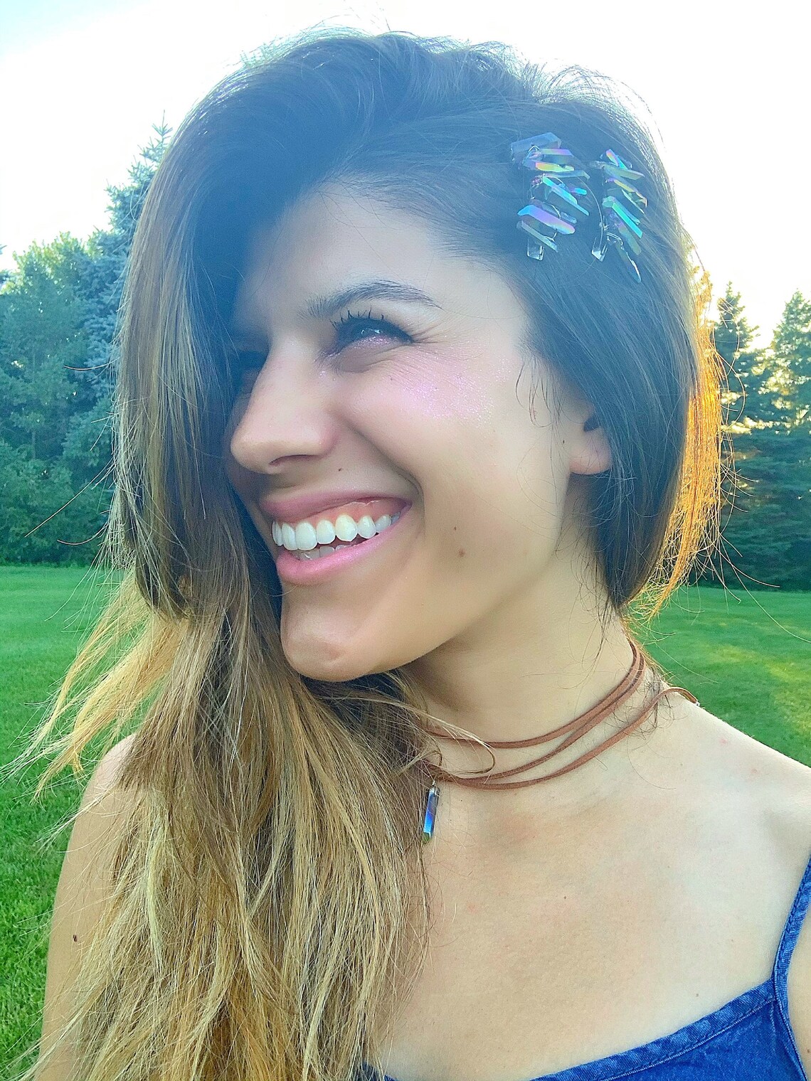 Rave Outfit Crystal Cat Ears Crystal Jewelry Set Cat Ears | Etsy