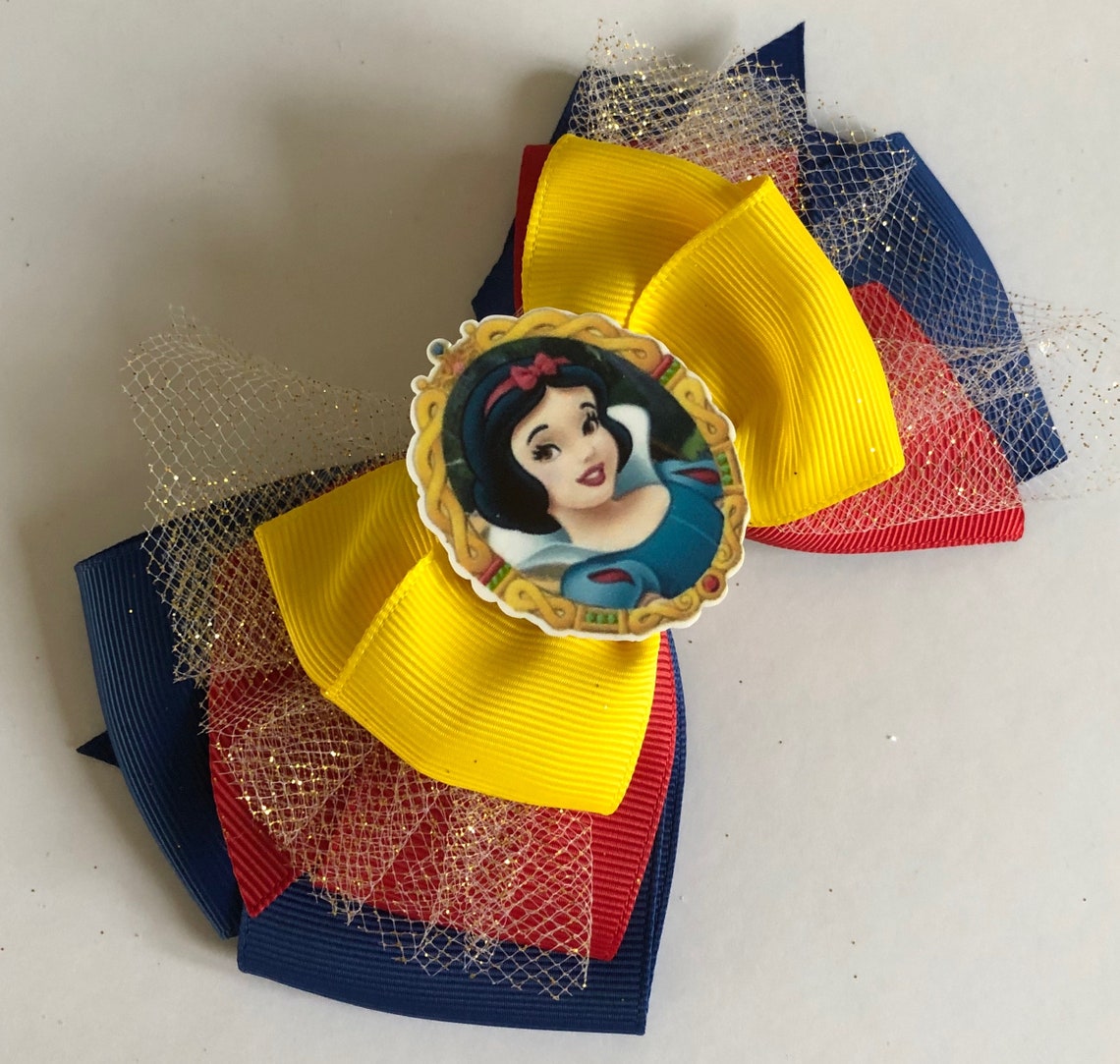 Snow White Hair Bow Disney Princess Bow Snow White Bow Royal | Etsy