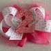 Hot Pink Sparkly Birthday Bow Hot Pink Confetti Bow Birthday Party Bow ...