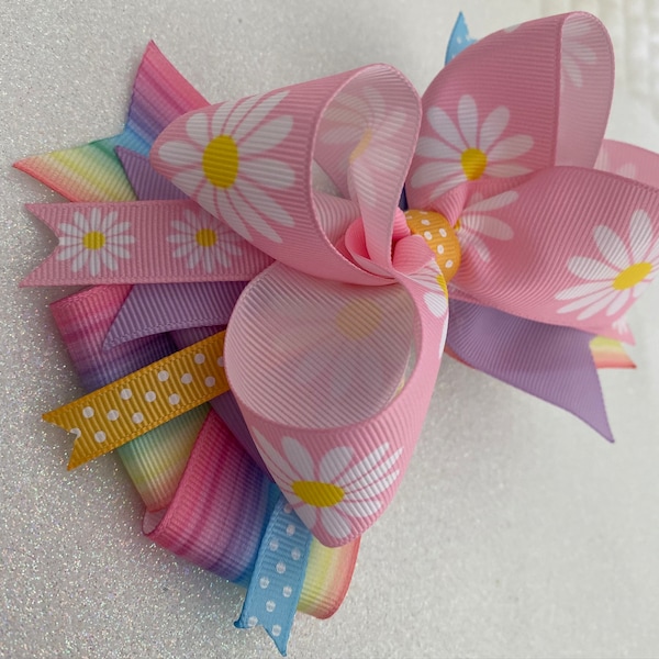 Daisy Hair Bow - Etsy
