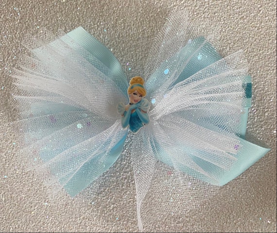 Cinderella Hair Bow Blue Cinderella Bow Disney Princcess Bow | Etsy