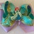 Elsa Hair Bow Frozen Hair Bow Light Blue and Silver Elsa Bow Disney ...