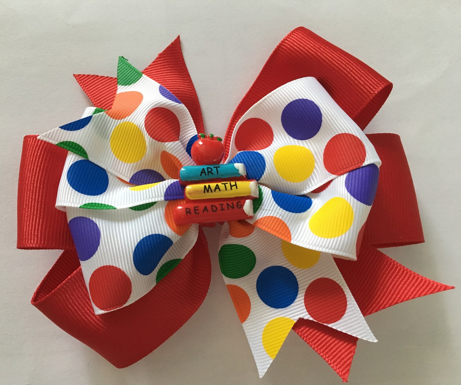 Back to School Bow Gumball Dot Bow School Bow With Gumball Dots School ...