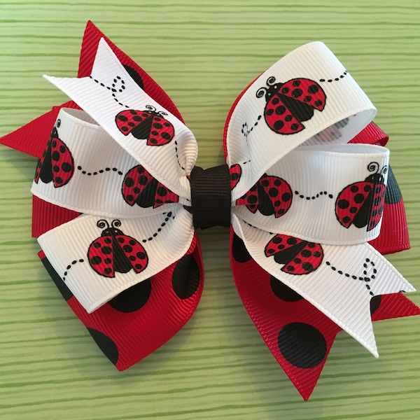 Ladybug Hair Bow - Etsy
