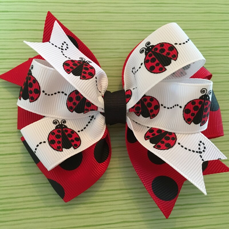 Ladybug Hair Bow - Etsy
