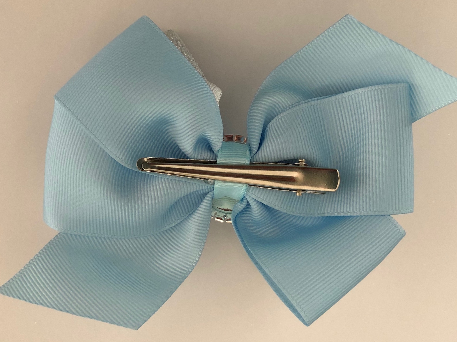 Elsa Hair Bow Frozen Hair Bow Light Blue and Silver Elsa Bow Disney ...