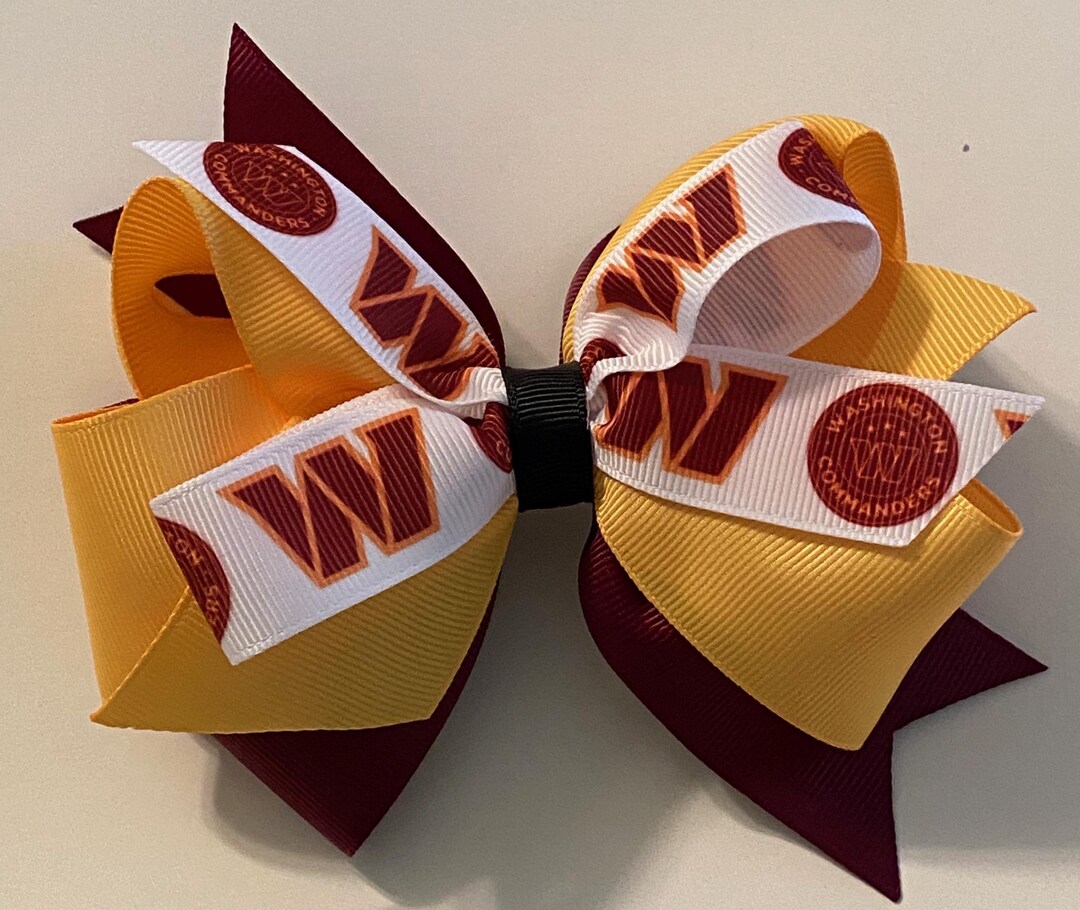 Washington Commanders Hair Bow Washington Bow Commanders Bow - Etsy