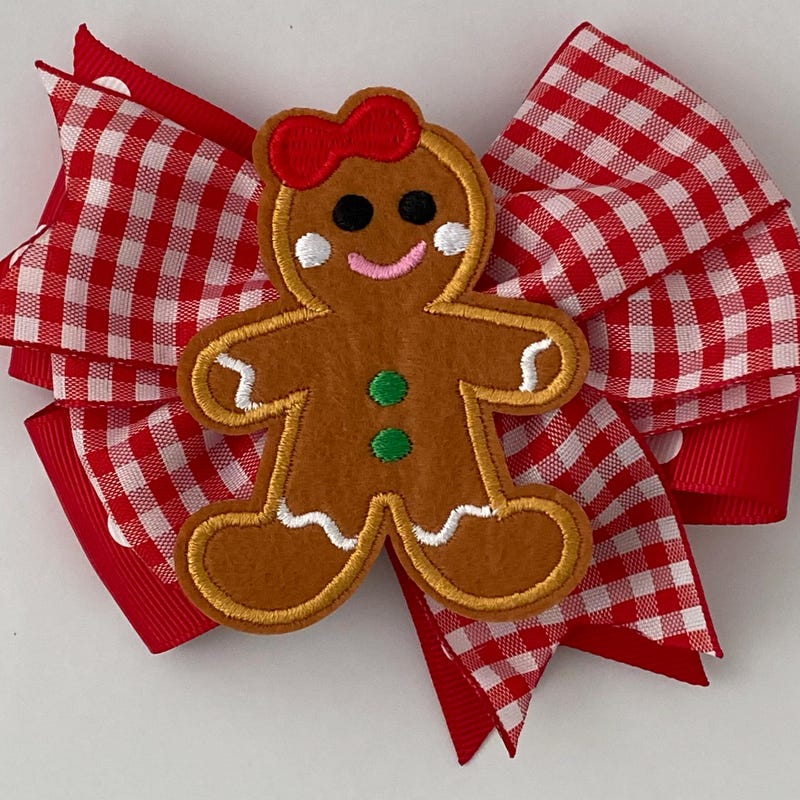 Gingerbread Hair Bow - Etsy