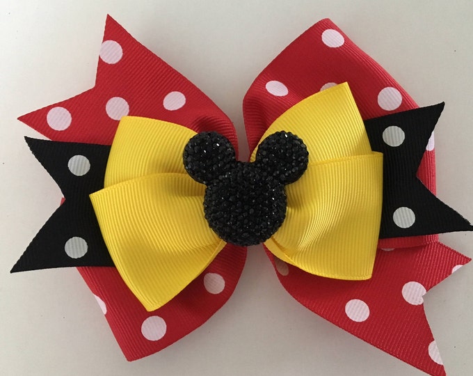 Mickey Mouse Clubhouse Hairbow- Mickey Mouse Clubhouse Bows- Mickey ...
