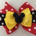 Minnie Mouse Hair Bow Mickey Mouse Bow Disney Minnie Bow Disney Mickey ...
