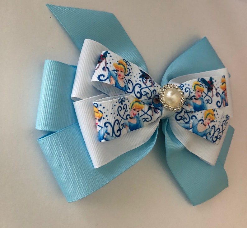 Cinderella Hair Bow Disney Hair Bows Disney Princess Hair Bows | Etsy