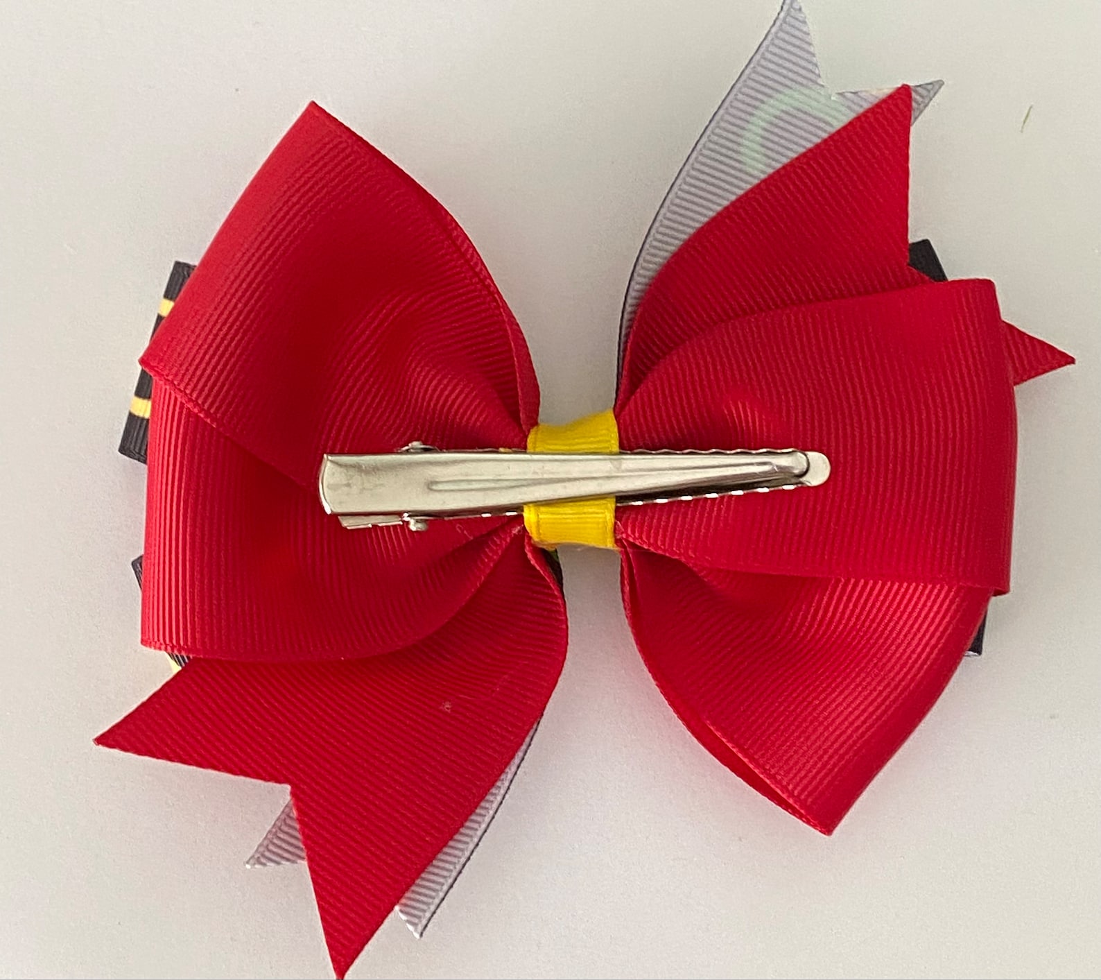 Back to School Hair Bow Red and Black School Bow ABC School Bow Primary ...
