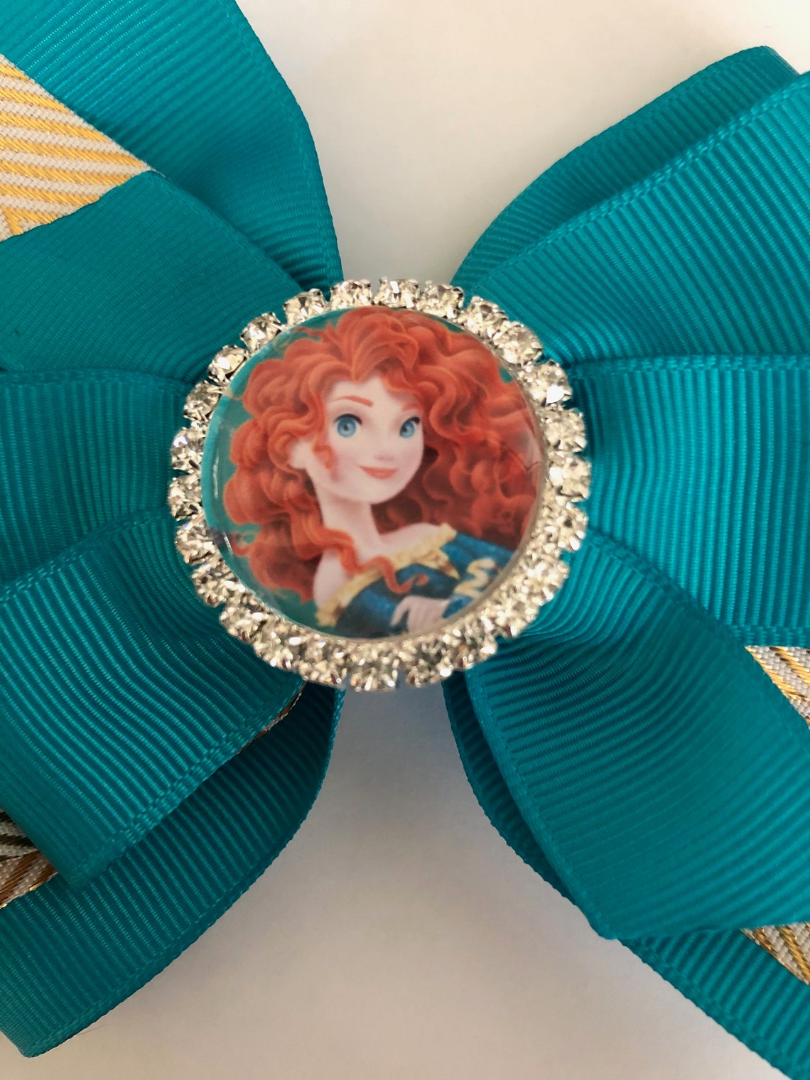 Princess Merida Bow Brave Hair Bow Teal Princess Merida Bow | Etsy
