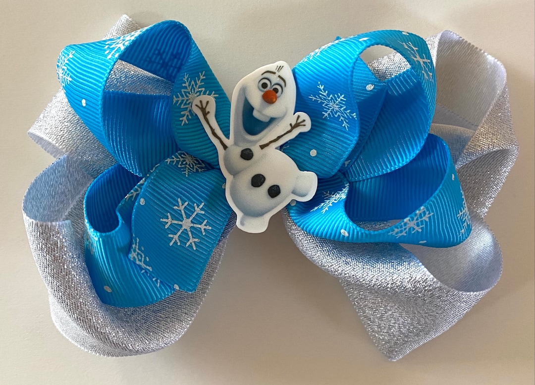 Olaf Snowman Bow Snowflake Hair Bow Frozen Hair Bow Olaf Hair Bow Olaf ...