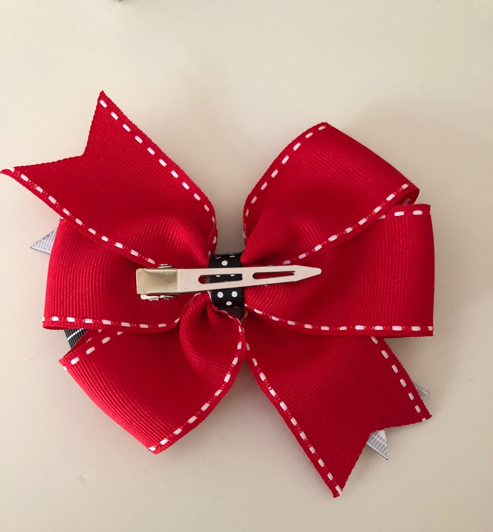 Back to School Bow First Day of School Bow Red and Black School Bow ABC ...