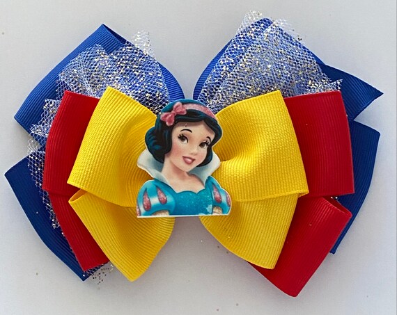 Snow White Hair Bow Disney Princess Bow Snow White Bow Royal | Etsy