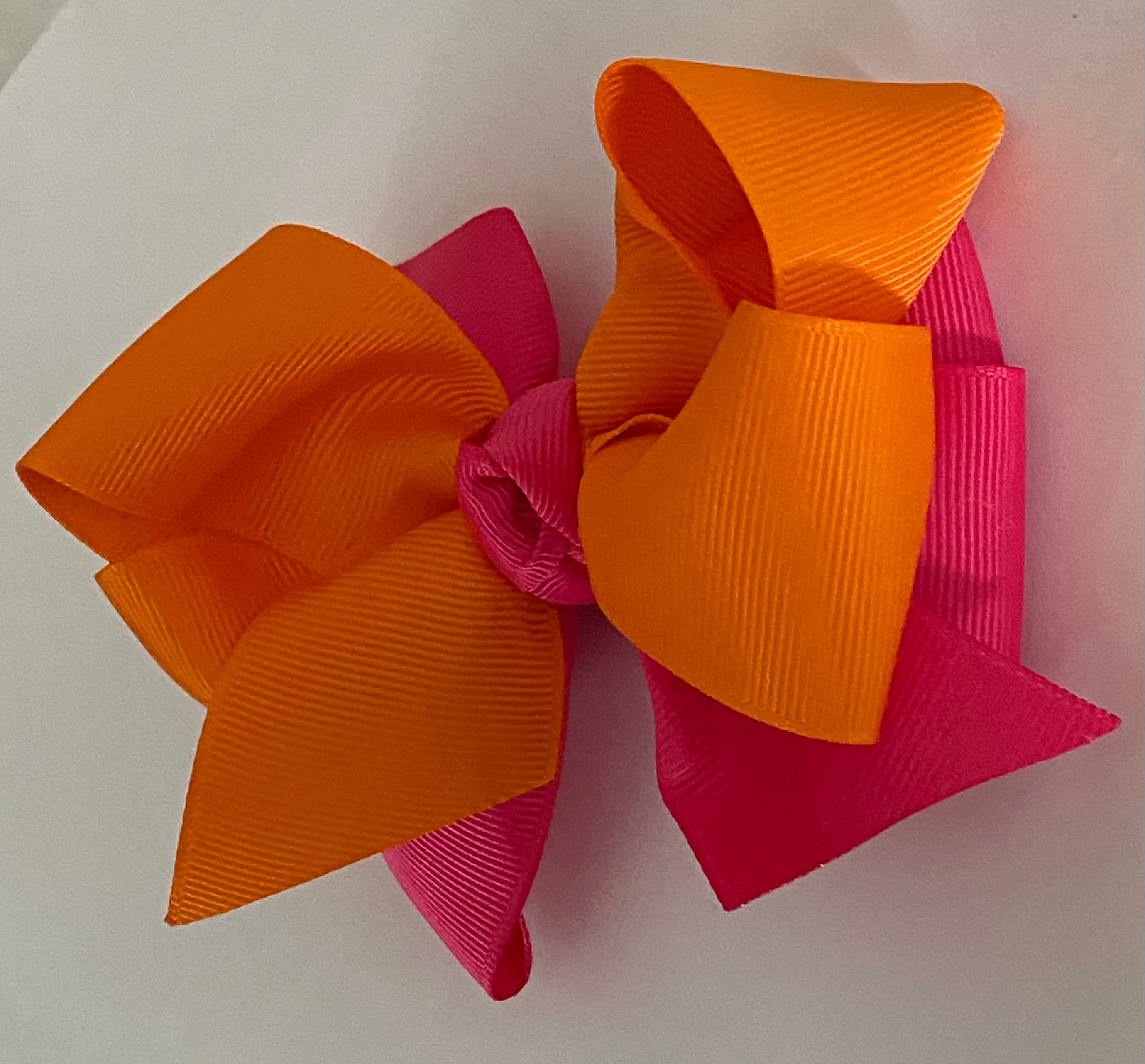 Lazo rosa brillante y naranja Lazo naranja Impactante lazo - Etsy España