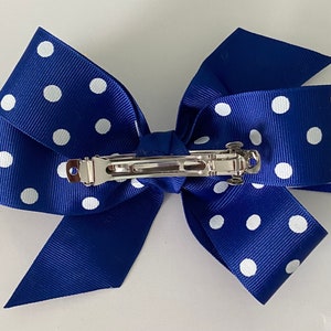 Duke Hair Bow Polka Dot Duke Bow With Duke Logo Duke Blue and White ...