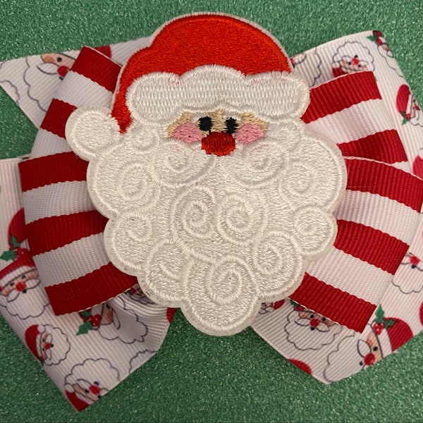 Santa Hair Bow - Etsy