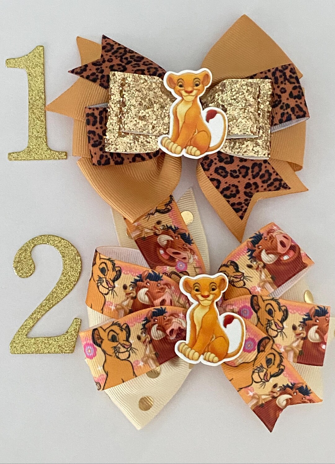 Cutest Lion King Hair Bows Simba Bow Nala Bow Disney Lion King Bow ...