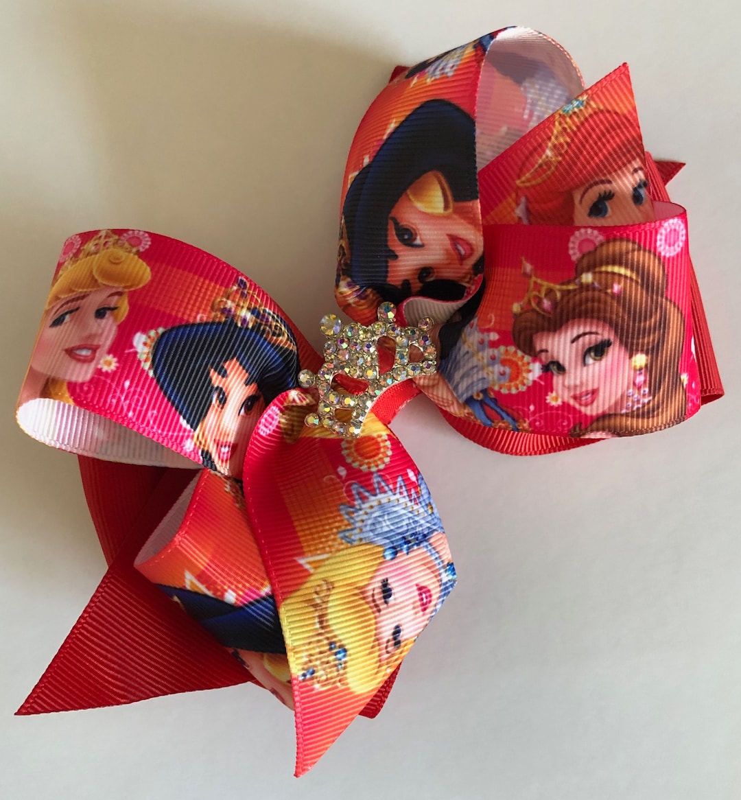 Disney Princess Bow All the Princesses Bow Many Princesses on One Bow ...