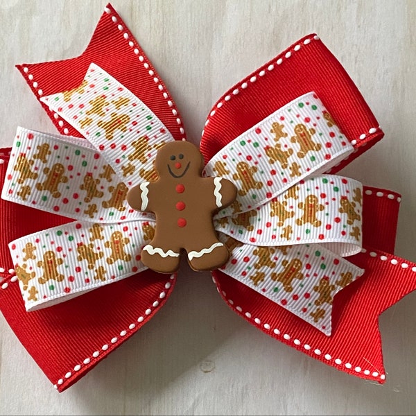 Gingerbread Man Bow - Etsy