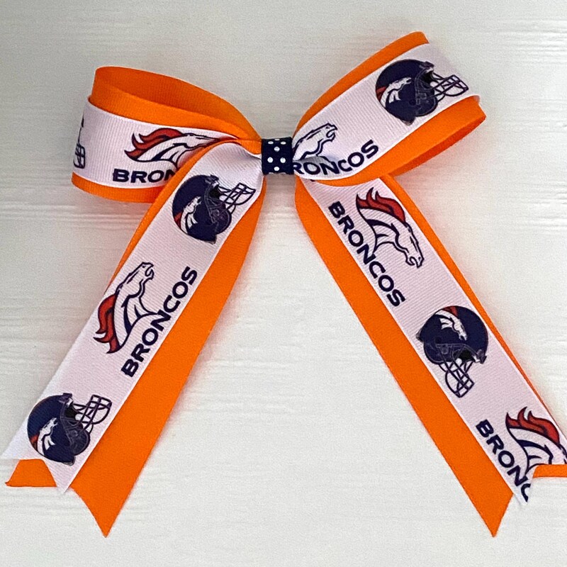 Broncos Hair Bow - Etsy