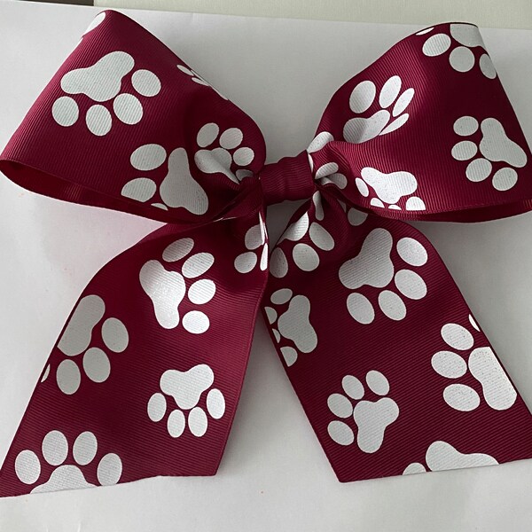 Burgundy Cheer Bow - Etsy