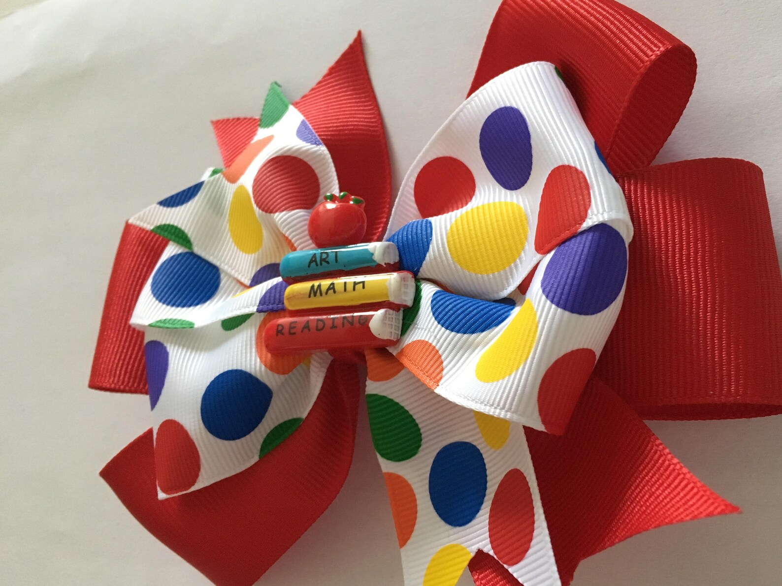 Back to School Bow Gumball Dot Bow School Bow With Gumball Dots School ...