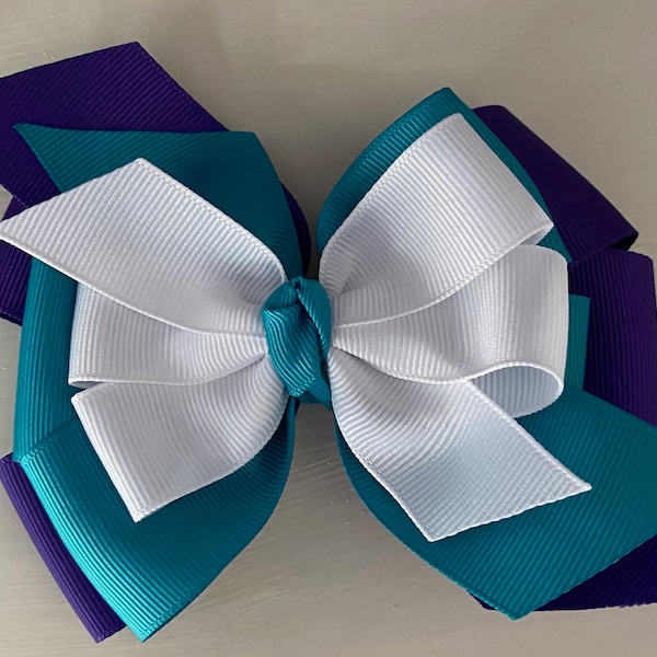 Teal Hair Bow - Etsy