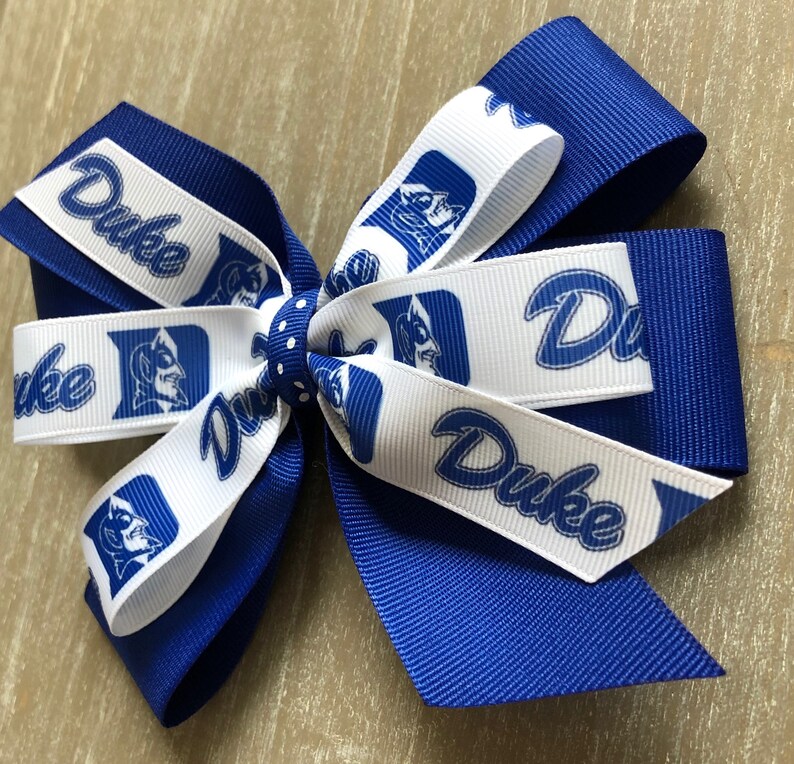 DUKE Hair Bow Blue Devils Bow Duke University Hair Bow Duke - Etsy