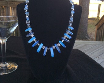 Crystal bib necklace | Etsy