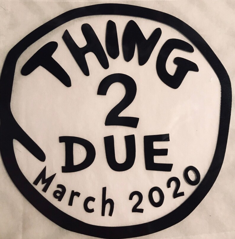 Thing 1 or 2 or 3 or Due Dr.suess HT Vinyl Iron on or I - Etsy