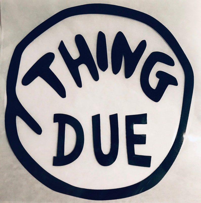 Thing 1 or 2 or 3 or Due Dr.suess HT Vinyl Iron on or I - Etsy