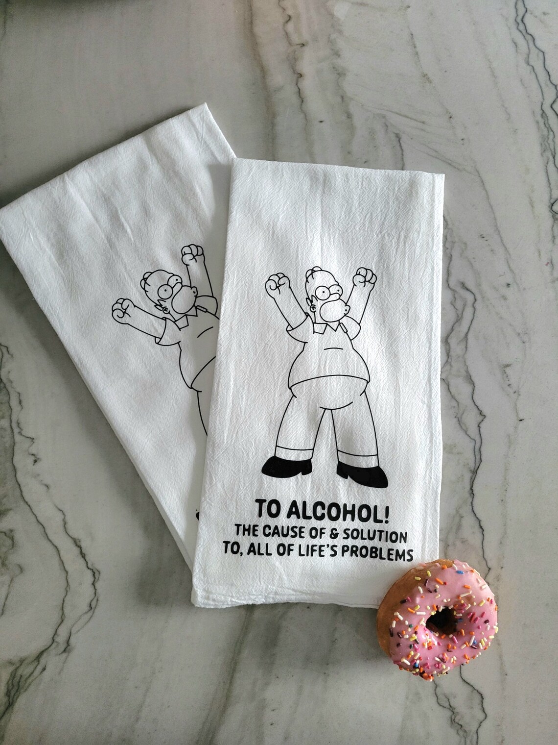 Homer Simpson the Simpson's Flour Sack Towel Tea Towel Funny Kitchen ...