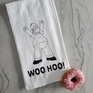 Homer Simpson the Simpson's Flour Sack Towel Tea Towel Funny Kitchen ...