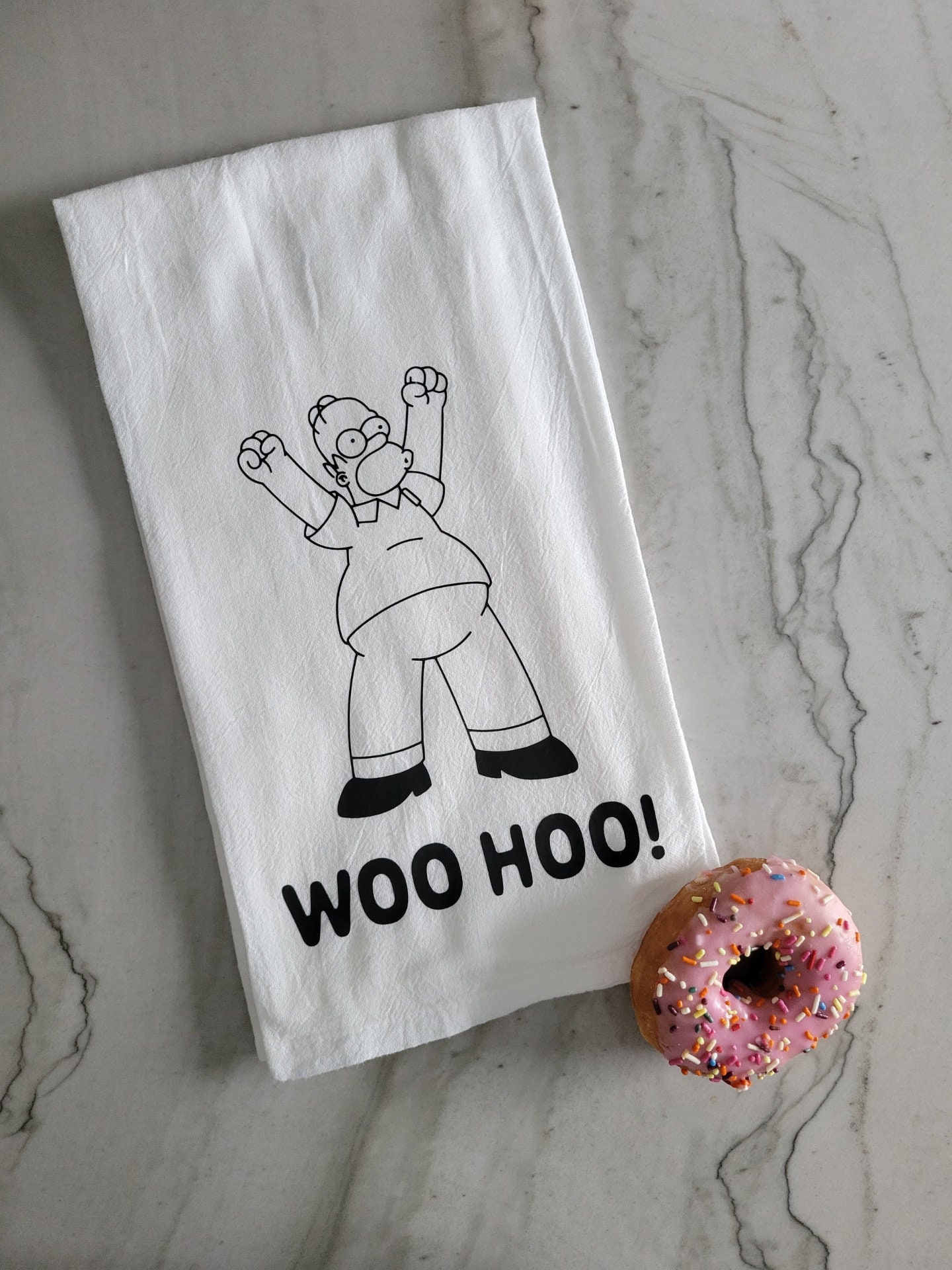 Homer Simpson the Simpson's Flour Sack Towel Tea Towel Funny Kitchen ...