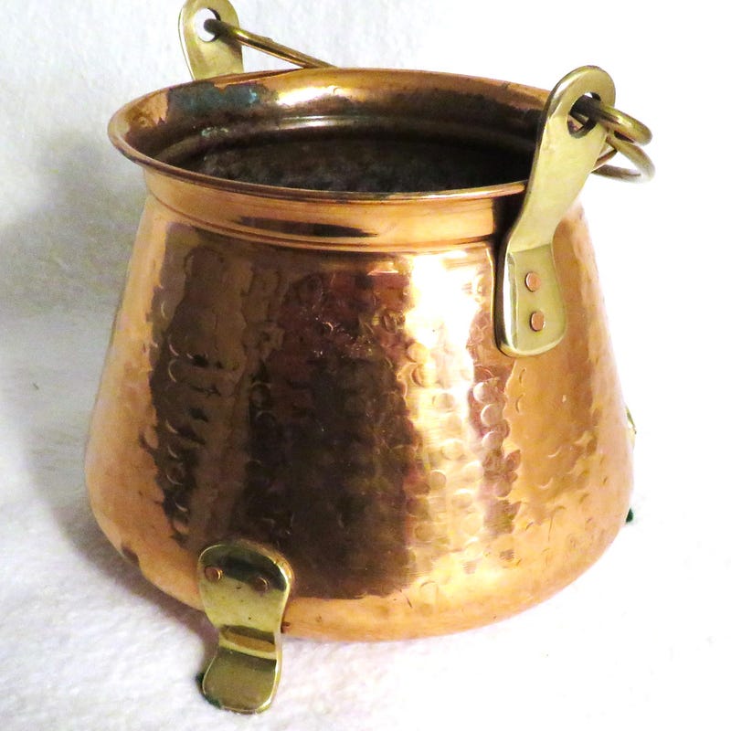 Brass and Copper Cauldron - Etsy