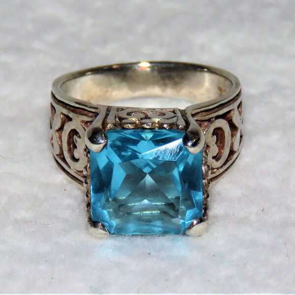 Swiss Blue Topaz Ring - Etsy