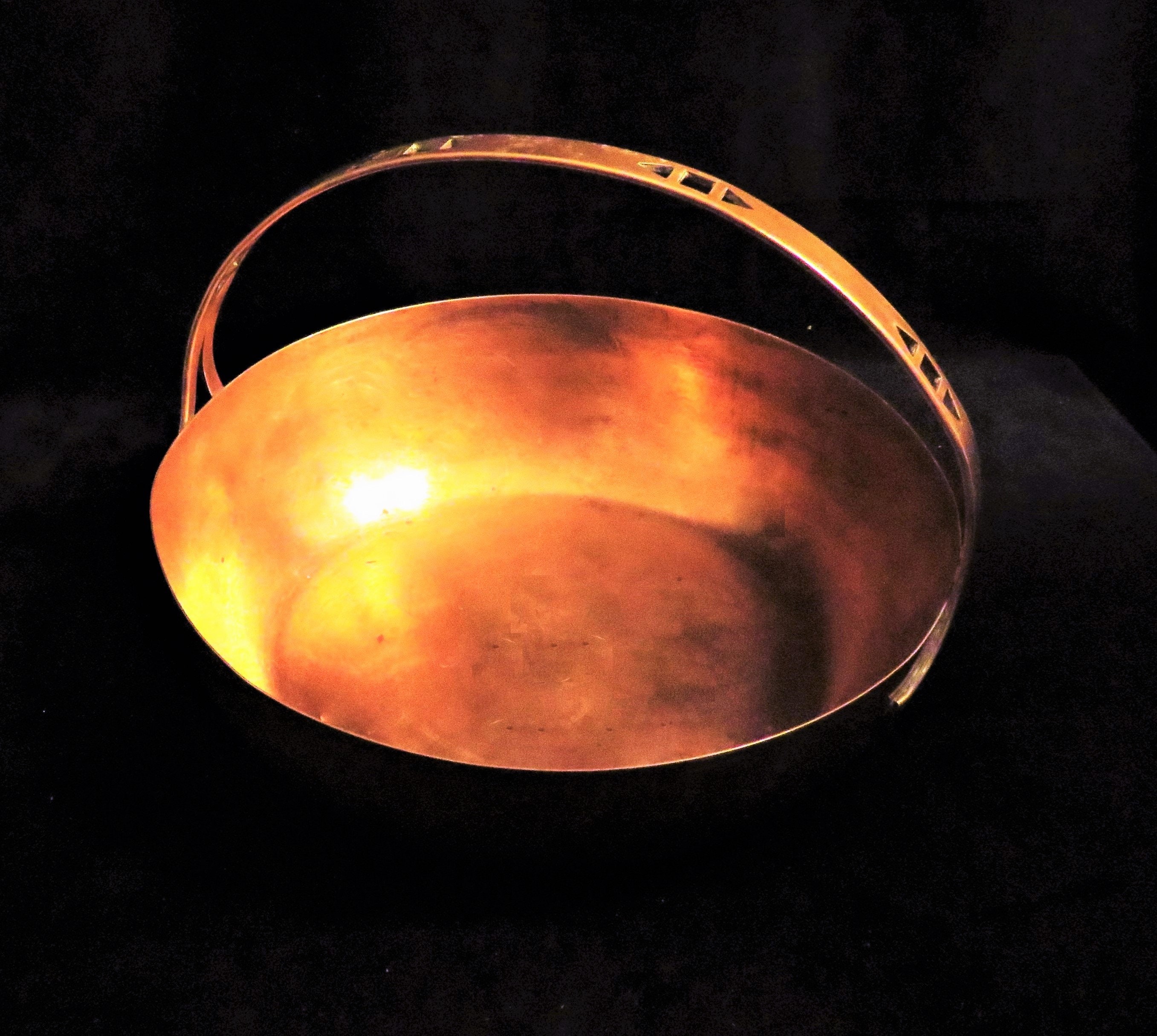 Stunning S Sternau & Co Copper Bowl With Stationary Handle - Etsy