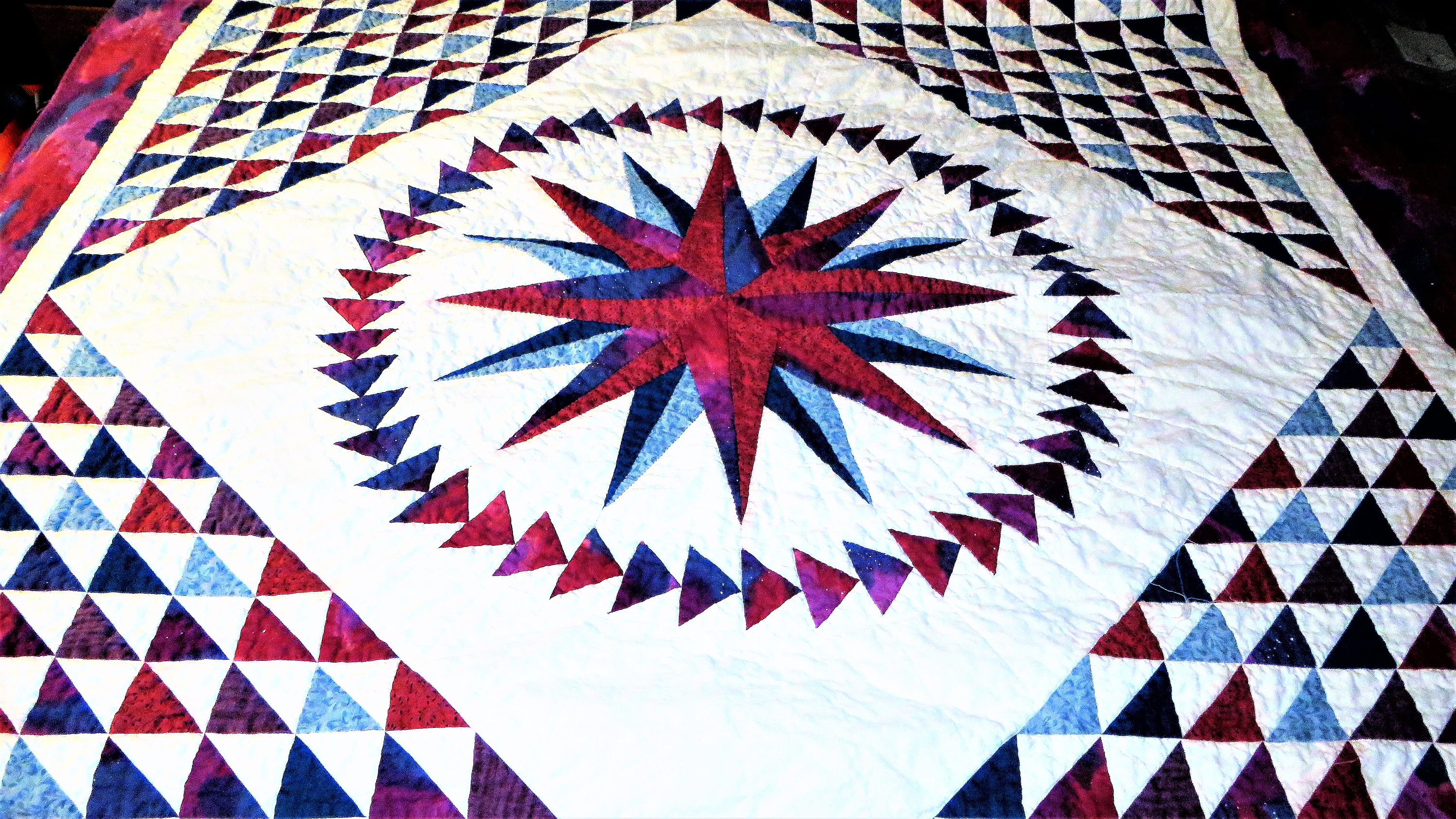 Vintage Mariner's Compass Quilt Made in Mid 1990s in | Etsy
