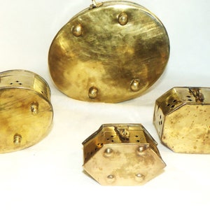 CHOICE of 3 Brass Cricket Boxes: 8 1/2x7 Oval or 4 1/8 X 3 1/2 Oval or ...