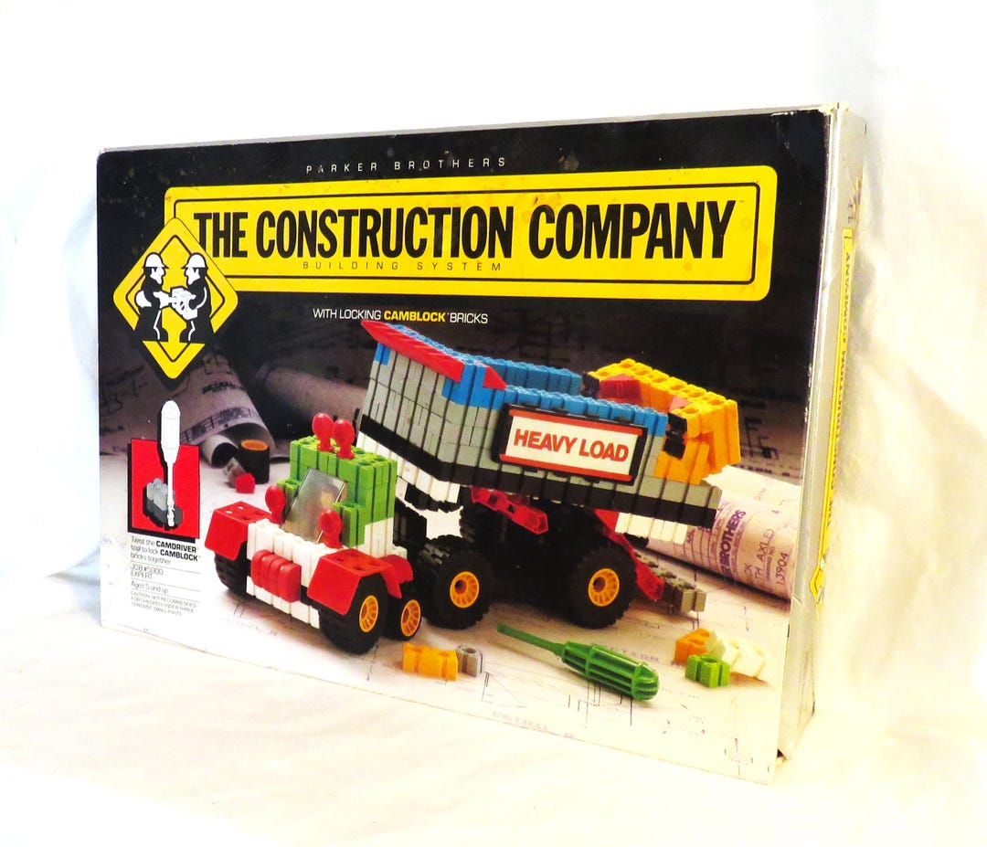 The Construction Company Building Set by Parker Bros With Locking ...