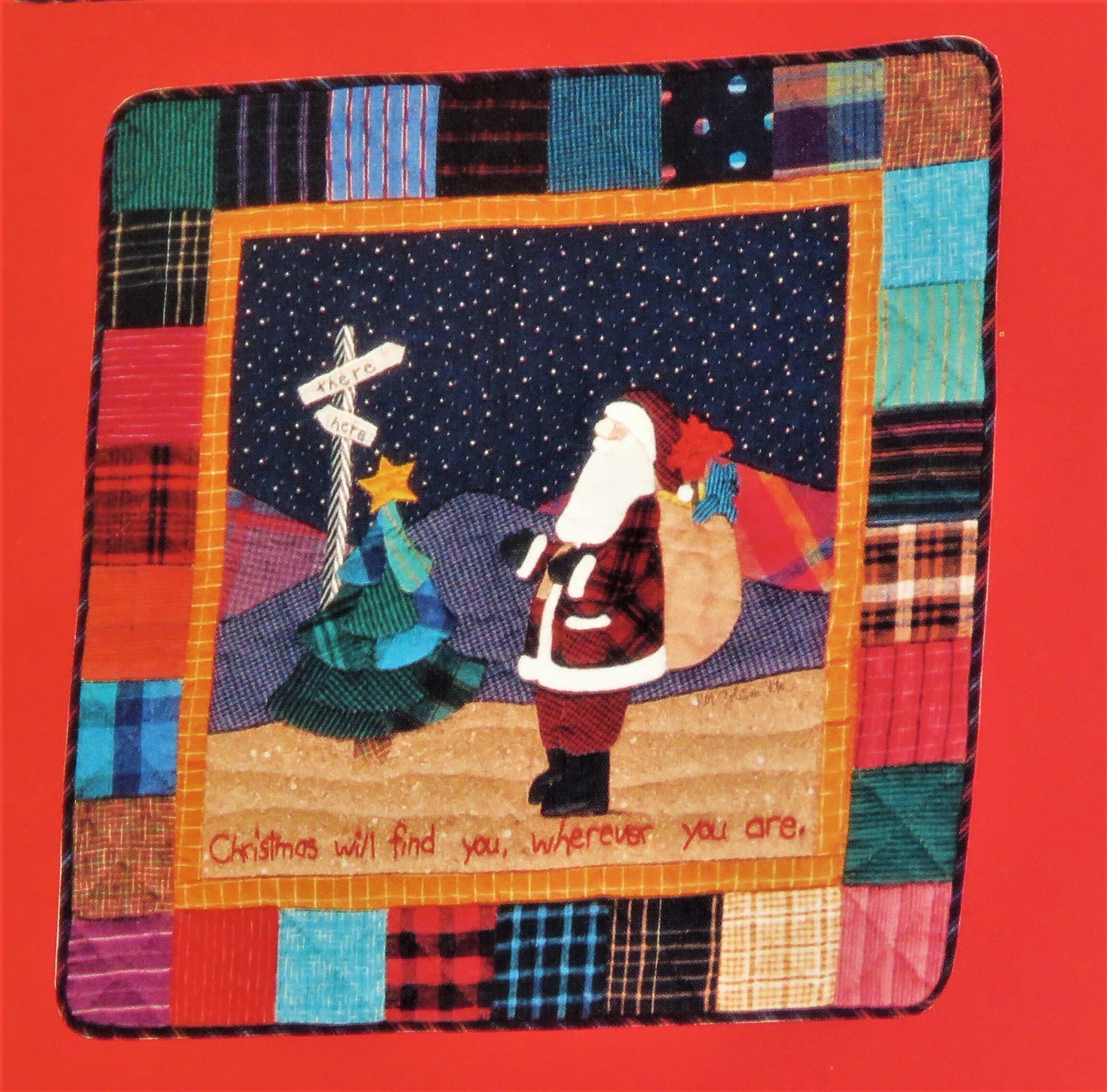 PAIR of Santa Applique Wall Hanging Patterns Down Through the - Etsy