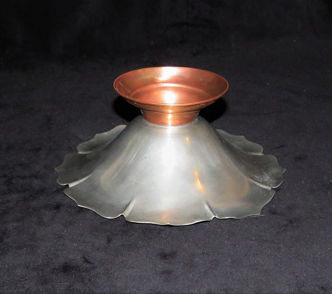 Vintage Old Colonial Pewter WSN Compote Bowl With Copper Pedestal Base ...