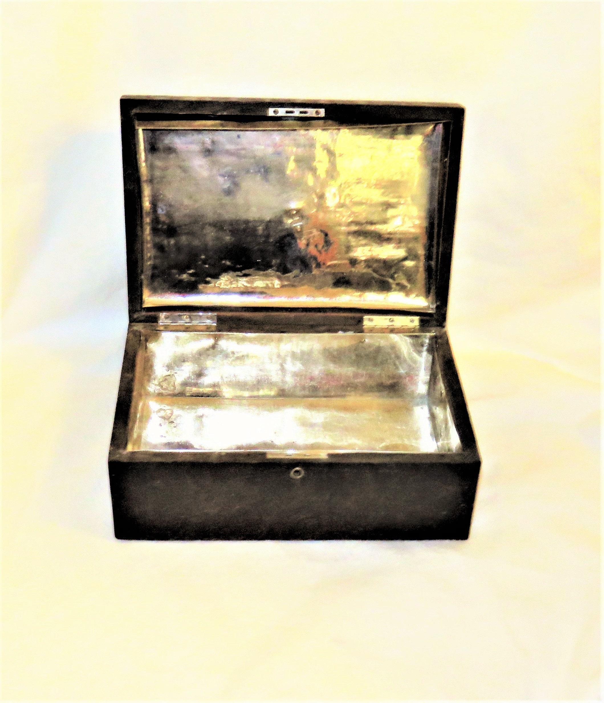 Vintage Tin-lined Humidor Cigar Box Sturdy Cigar Box Measures 11 1/2 X ...