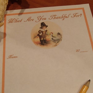 Thanksgiving Printable What Are You Thankful for List; Thankful List ...