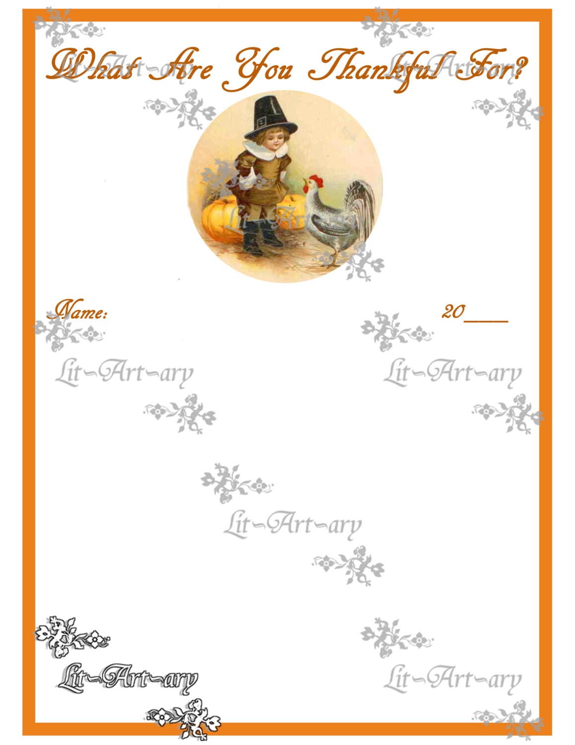 Thanksgiving Printable What Are You Thankful for List; Thankful List ...
