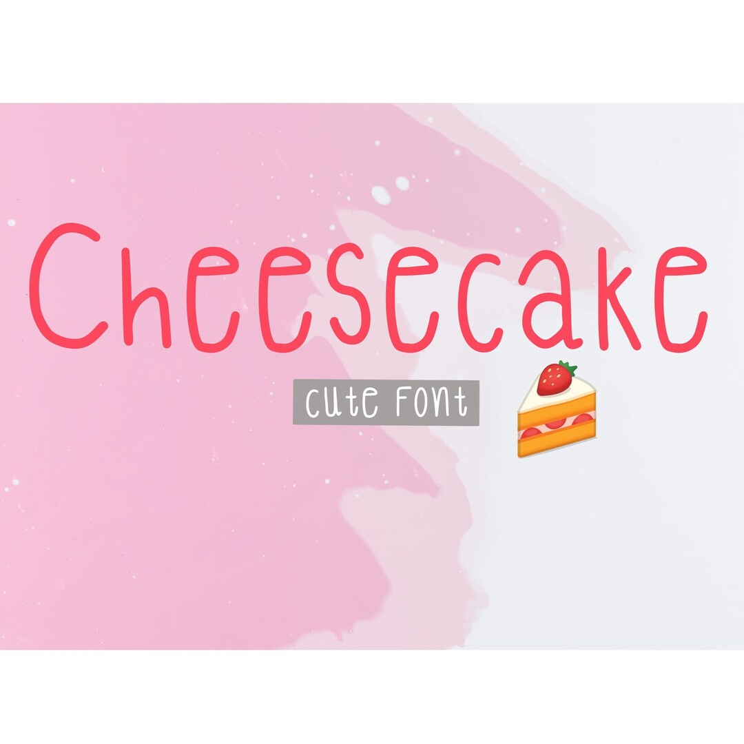 Cheesecake is a Cute and Simple Handwritten Font. Crafting - Etsy