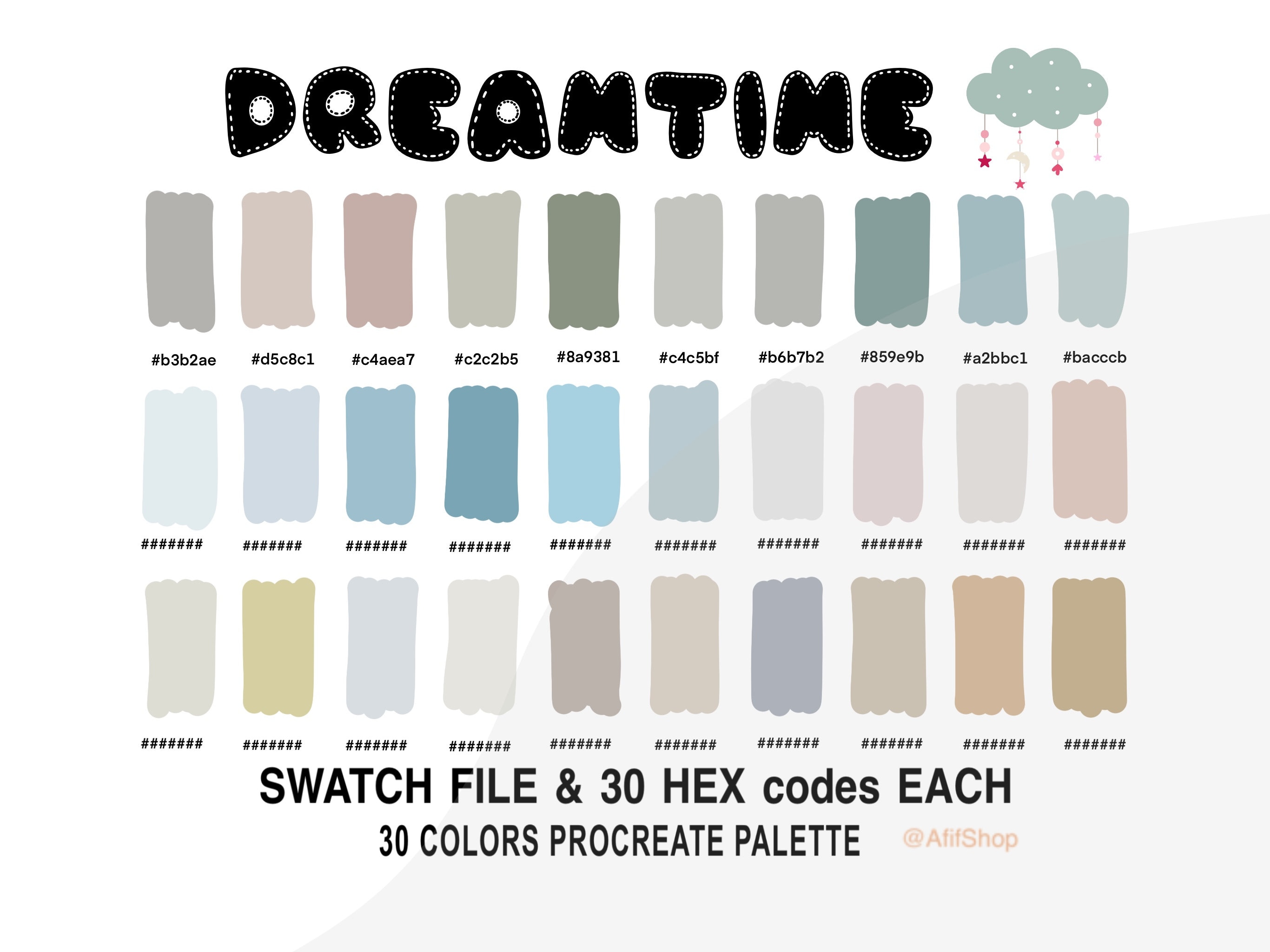 Dreamtime Color Palette Dream Color Palette iPad Procreate - Etsy
